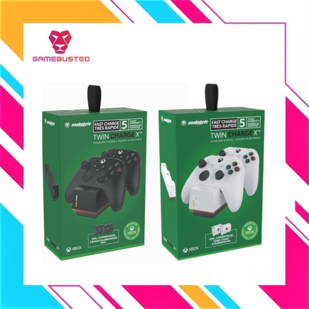Snakebyte Twincharge X™ (Black/White) | Shopee Singapore
