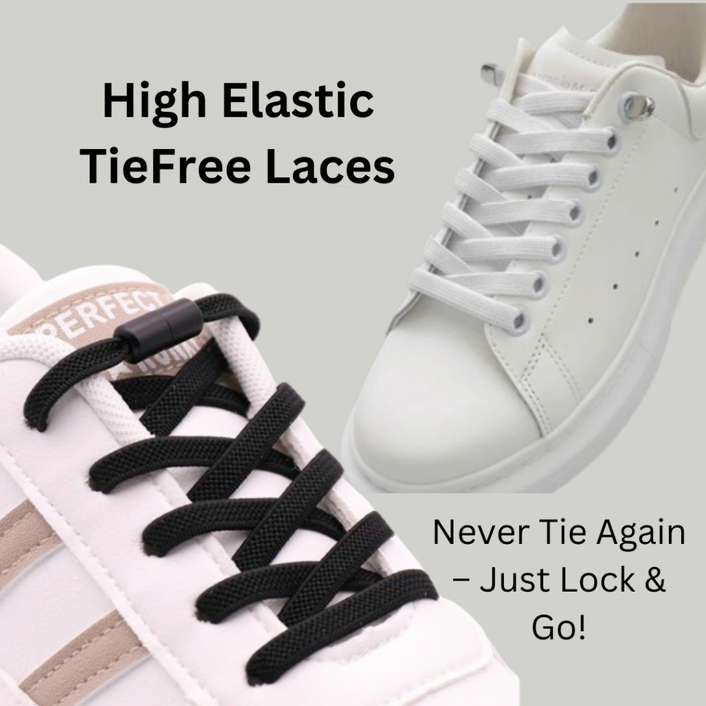 [SG STOCK] 6 FREE1 High Elastic Metal Lock TieFree Laces | NoTie Lace ...