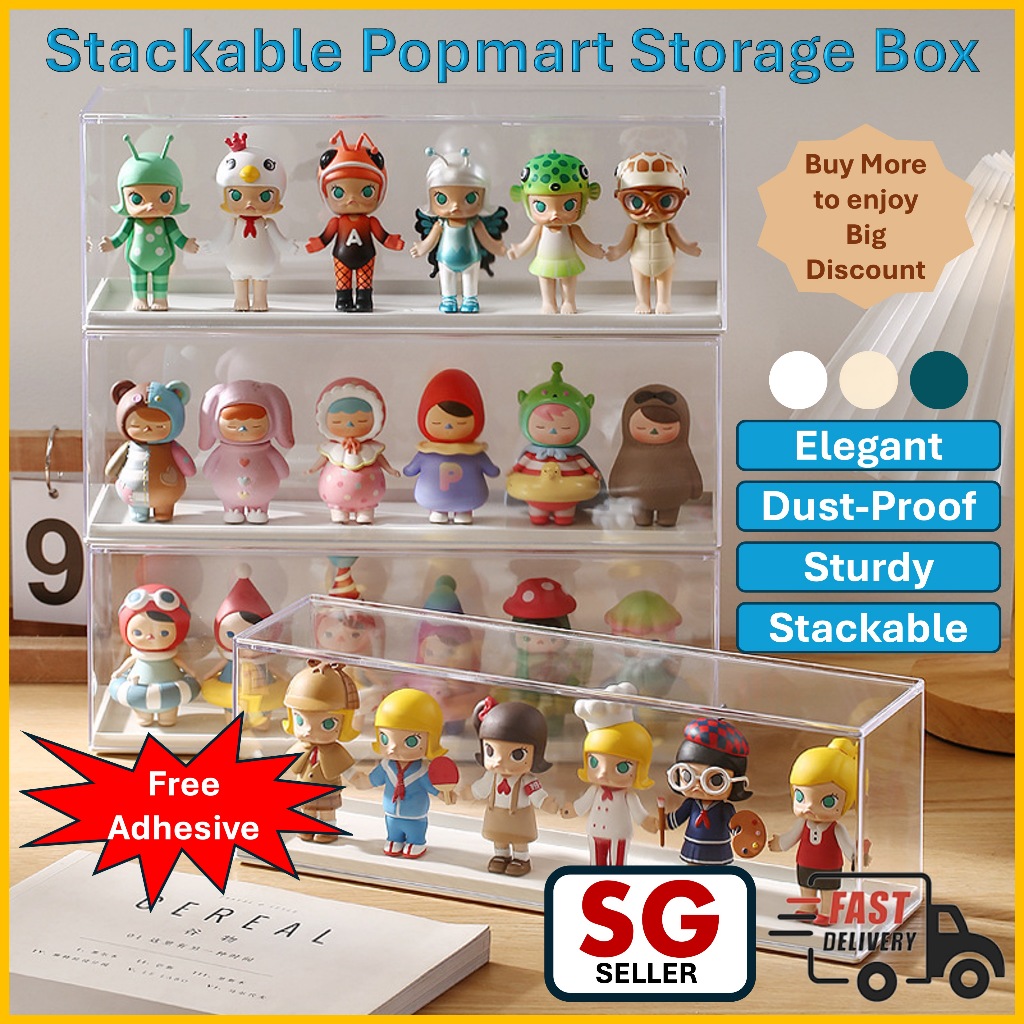 [SG Stock] Popmart Display Box Transparent Stackable Molly Blind Box ...