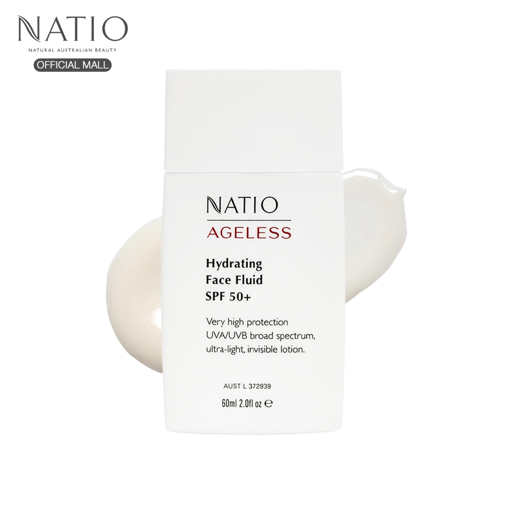Natio Ageless Hydrating Face Fluid SPF 50+, 60ml | Shopee Singapore