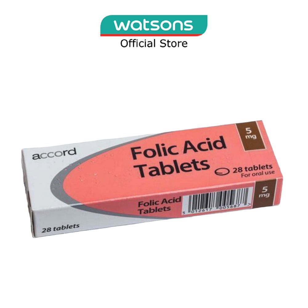 ACCORD Folic Acid 5mg Tablet (To Support The Formation Of Red Blood ...