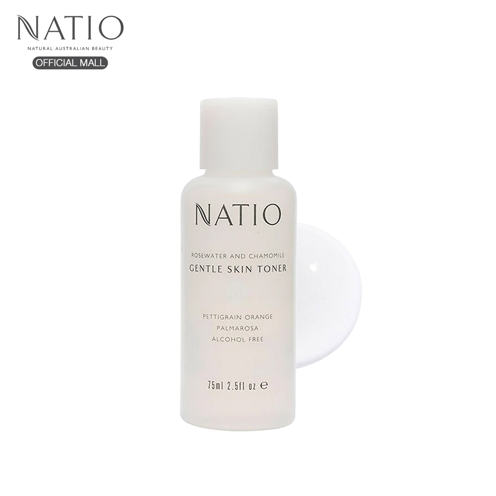 Natio Mini Rosewater and Chamomile Gentle Skin Toner 75ml | Shopee ...