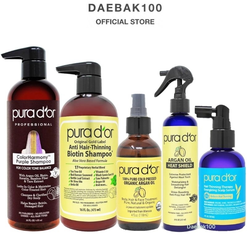 Pura D'or Original Gold Label Anti-Hair Thinning Shampoo (Made With ...