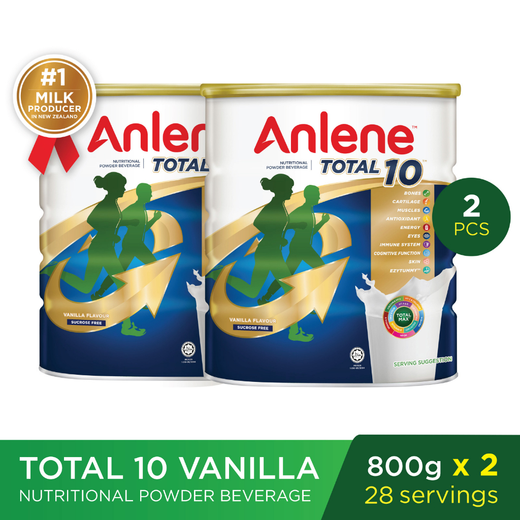 [Bundle of 2] Anlene Total 10 Nutritional Powder Beverage 800g | Shopee ...