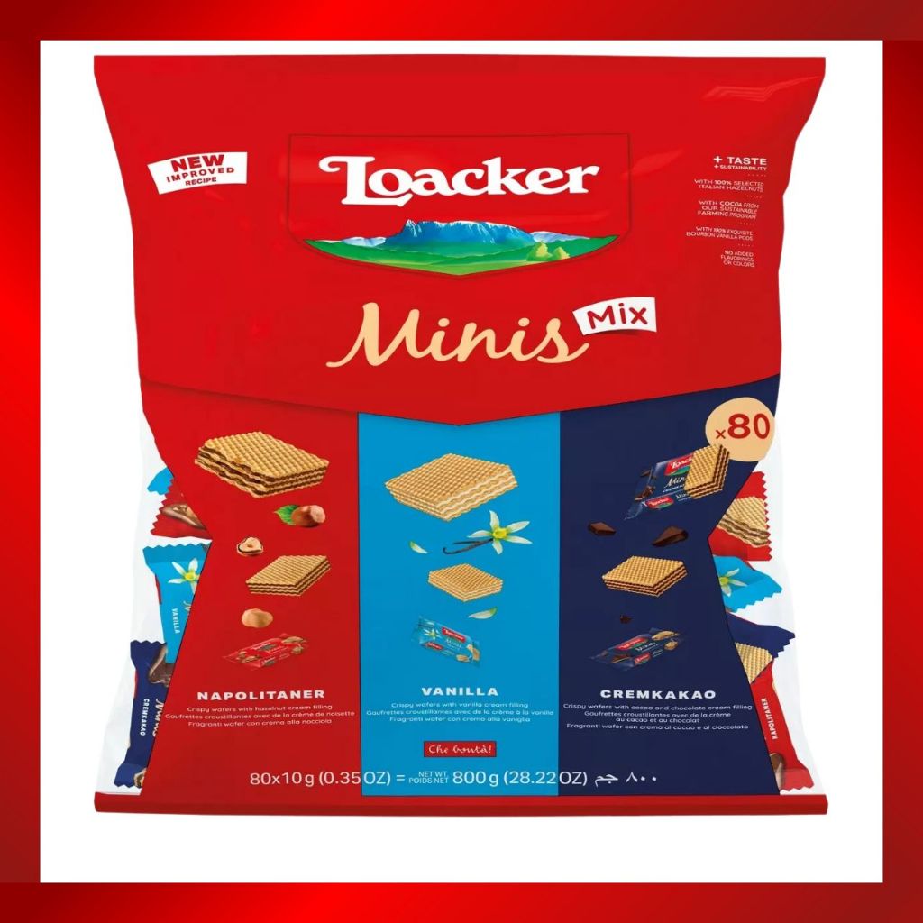 Loacker Minis Assort Wafer 80 count | Shopee Singapore