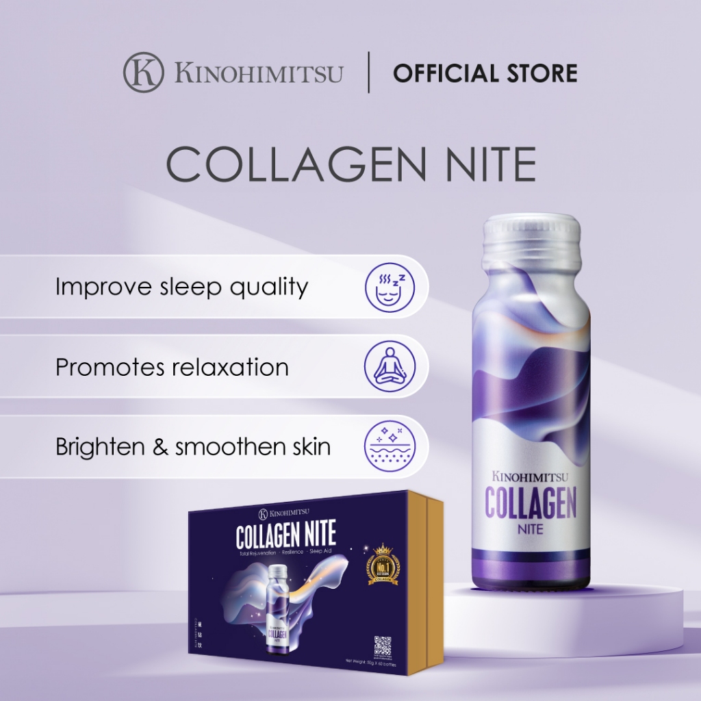 [60 Bottles] Kinohimitsu Collagen Nite 5300mg Beauty Supplement 50ml ...