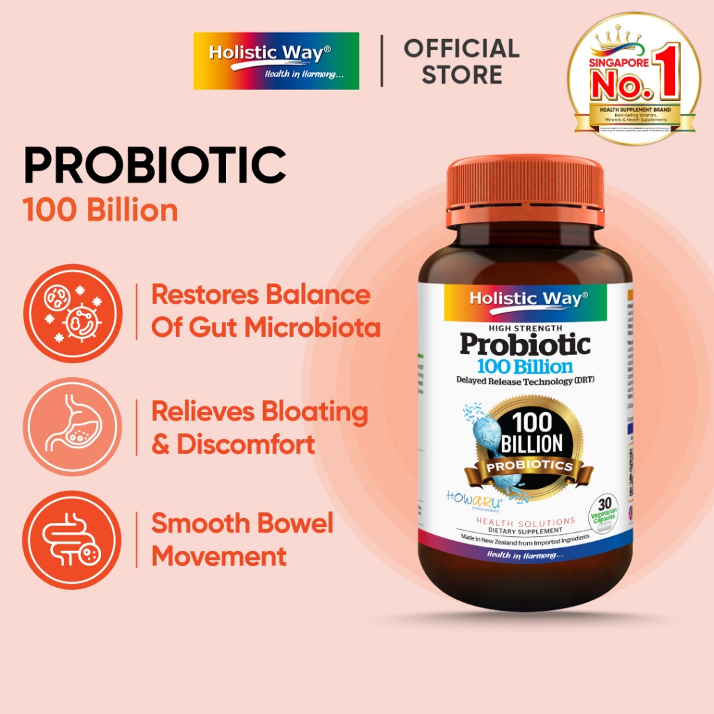 Holistic Way High Strength Probiotic 100 Billion - 30 Veg Capsules ...