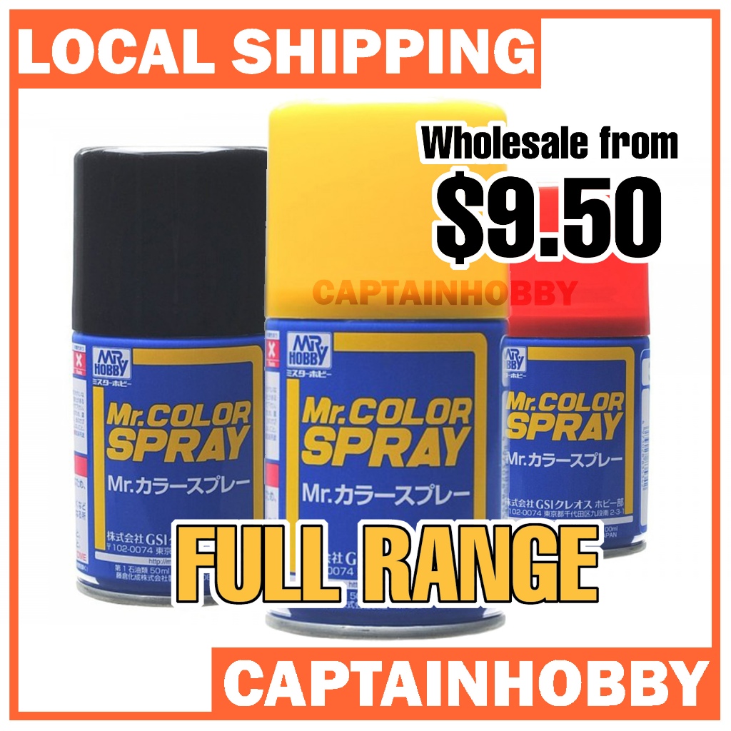 Mr. Hobby MR.COLOR Spray Paint – For Gunpla, Gundam, Tamiya, RC Cars ...