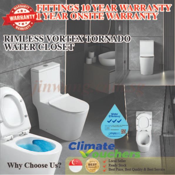 FREE Installation SG Seller High Quality Rimless Vertex Tornado S-Trap ...