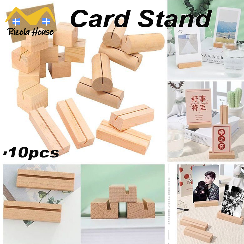 【SG】10pcs Wood Card Stand name card holder stand Label Stand Name ...
