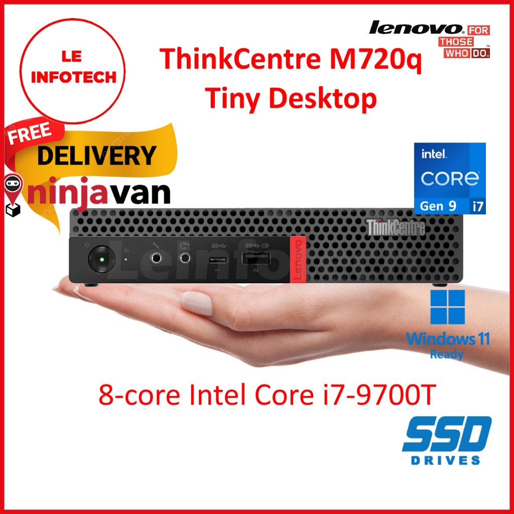 LENOVO ThinkCentre M710q Tiny Desktop Intel Core i7-7700T 2.90GHz 8 ...