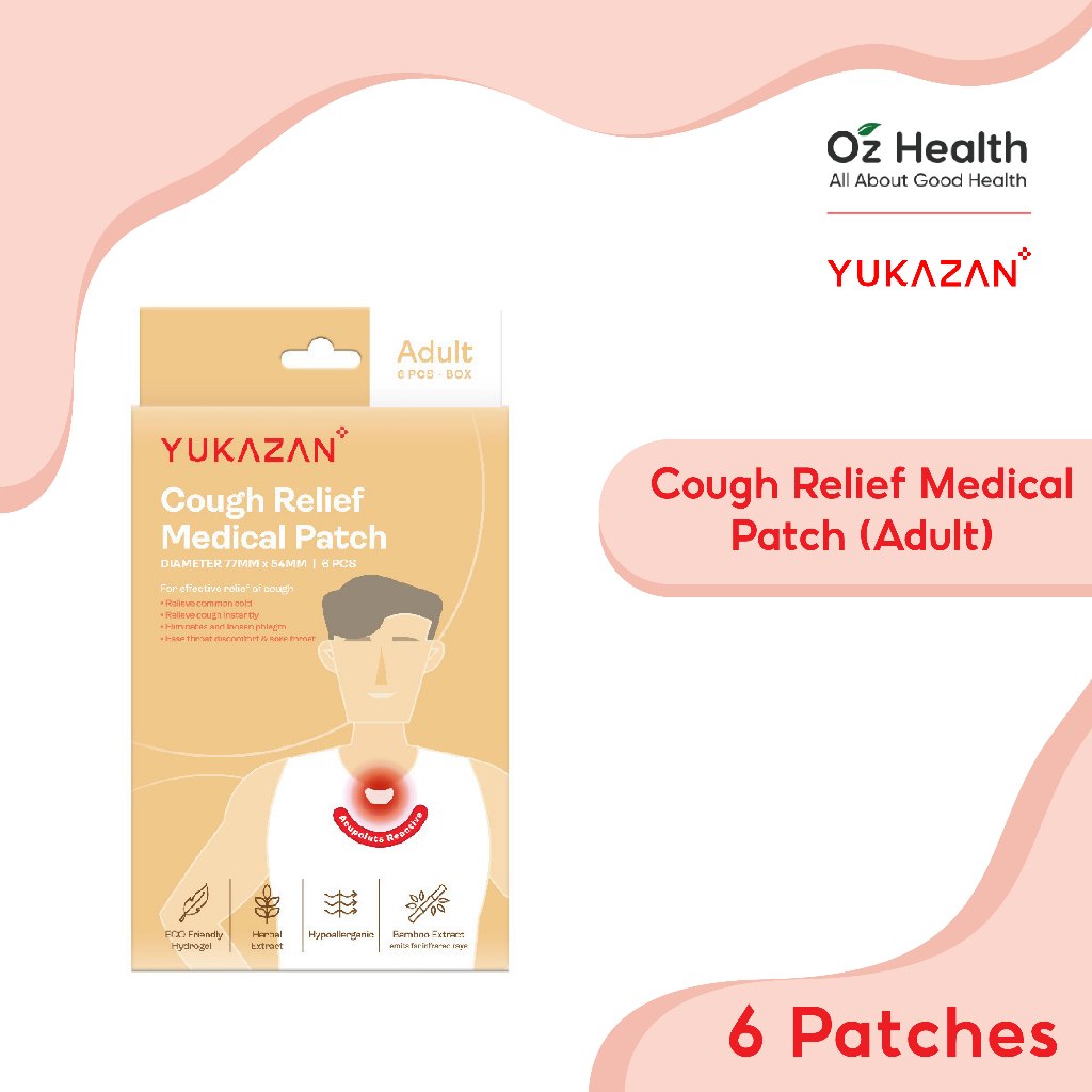 Yukazan Adult Cough Relief Patch (6's) Anti Cough Patch for cough ...