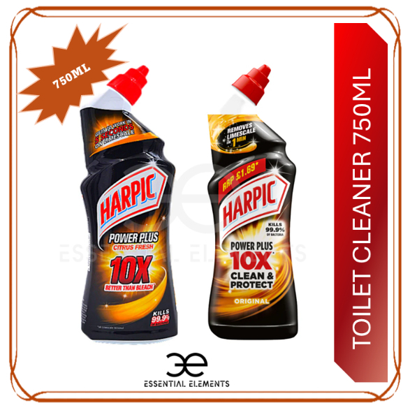 HARPIC POWER PLUS TOILET CLEANER | 750ML | 10X CLEAN AND PROTECT | ORIGINAL | CITRUS FRESH ...