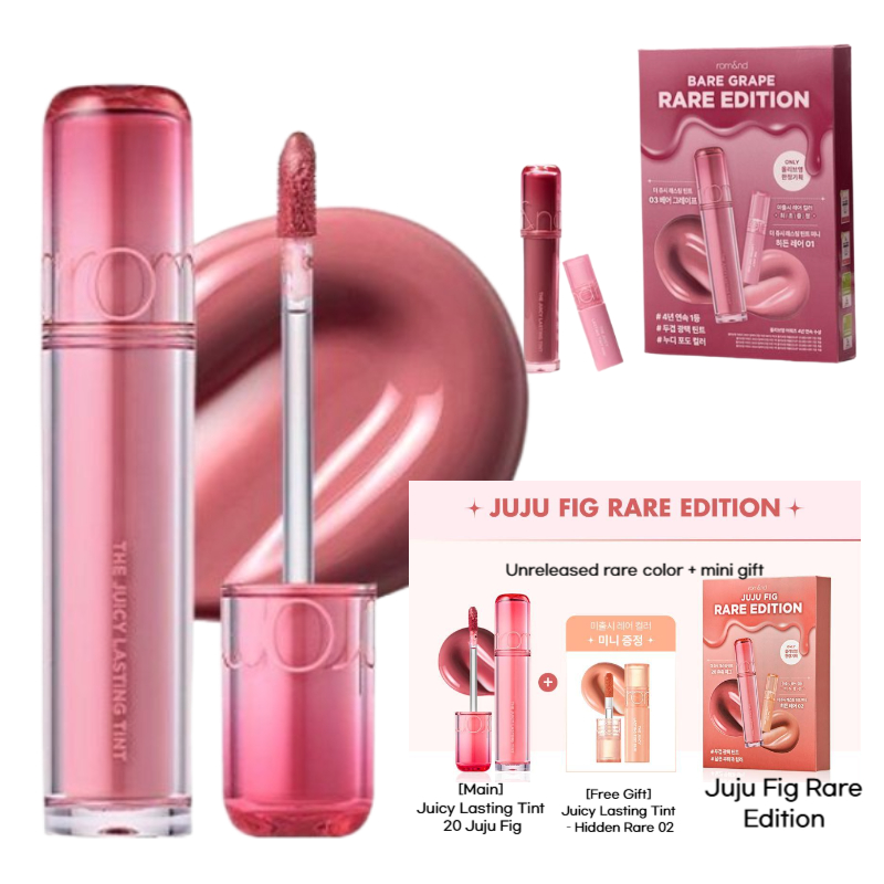 ROM&ND Juicy Lasting Tint | Korean Lip Gloss | 26 Colors + Gift Set ...