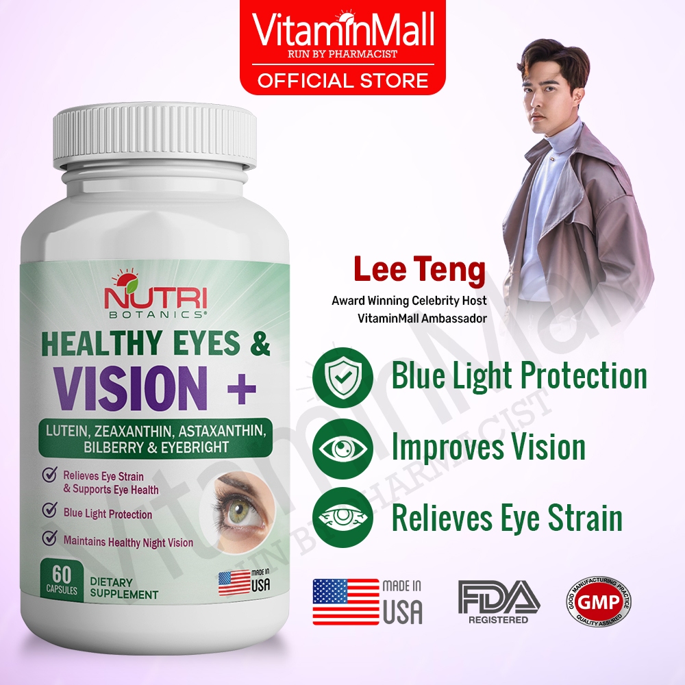 Nutri Botanics Healthy Eye & Vision - Lutein Eye Supplement - 5 Eye ...