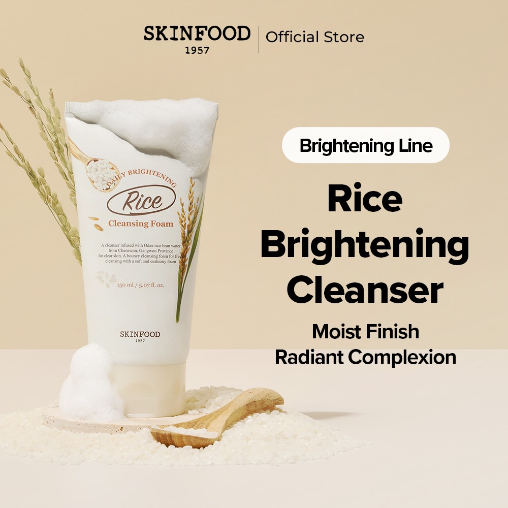 [SKINFOOD Official] Rice Daily Brightening Cleansing Foam 150ml / Clear ...