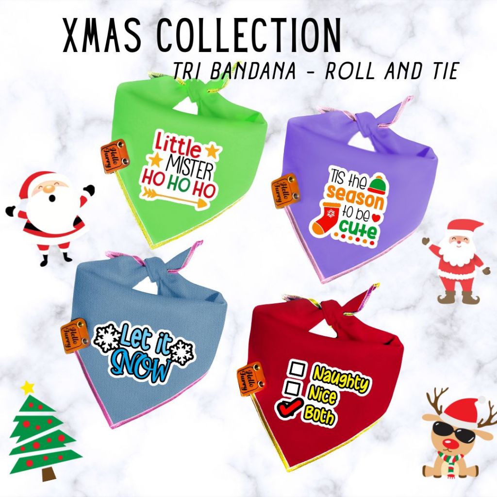 12 Design - Xmas - HelloFurry -Pet Bandana – Cat Dog Bandana - , For ...