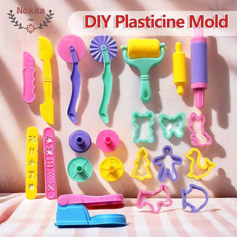 【SG】Creative DIY Plasticine Mold Kids Modeling Clay Tool Set Air Dry Clay DIY Mold Kit | Shopee ...