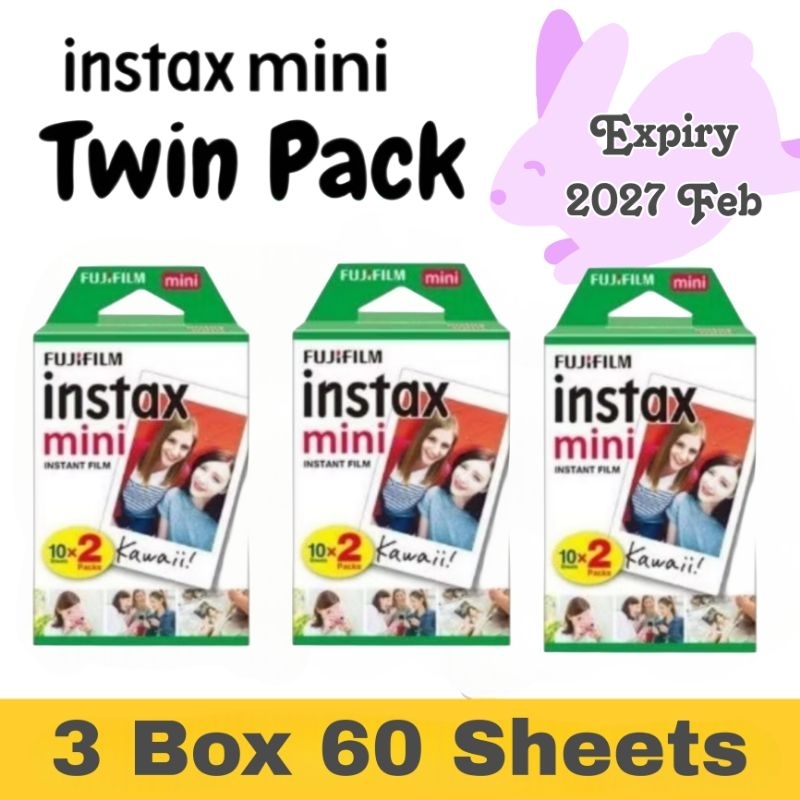 FUJIFILM INSTAX MINI FILM PLAIN FILM TWIN PACK (60 Sheets) ( EXPIRY ...