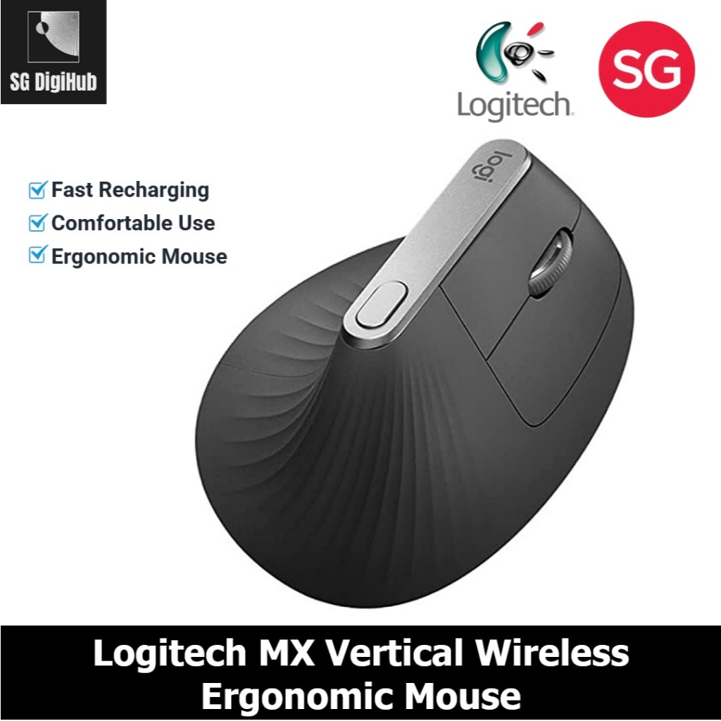 Logitech MX Vertical Wireless Ergonomic Mouse (1 Year Logitech Warranty ...