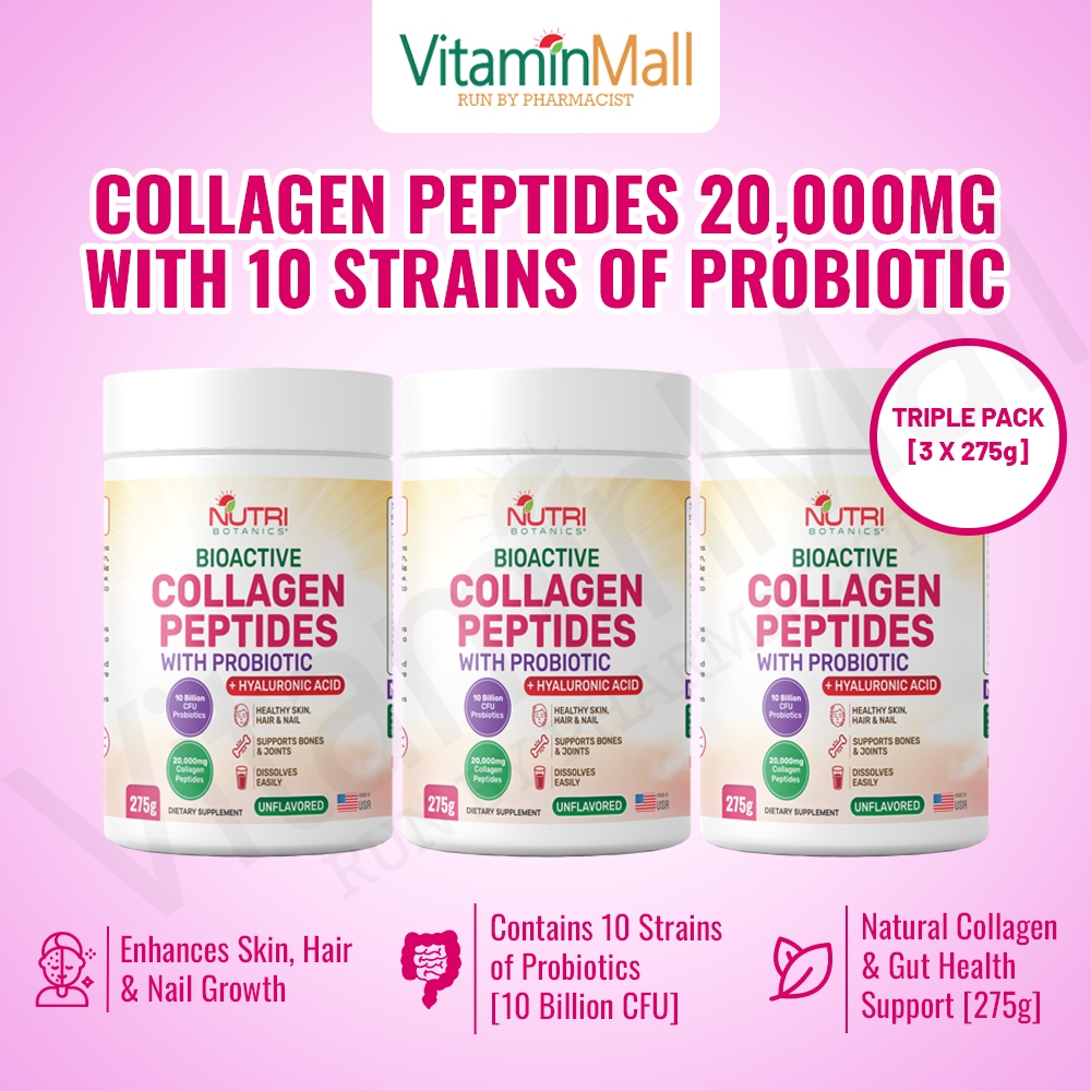 [TRIPLE PACK] Nutri Botanics Collagen Peptides Powder + Probiotics ...