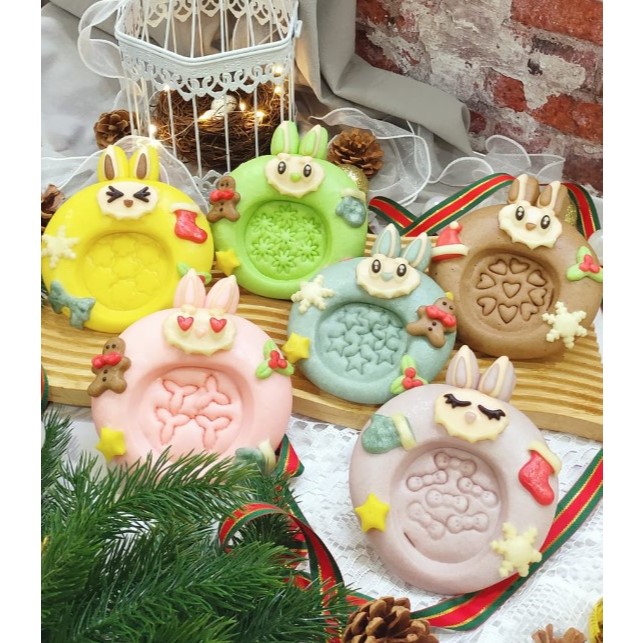 [PRE ORDER] 流行LABUBU圣诞披萨馒头 Handmade LABUBU Christmas Pizza Buns (6pcs ...