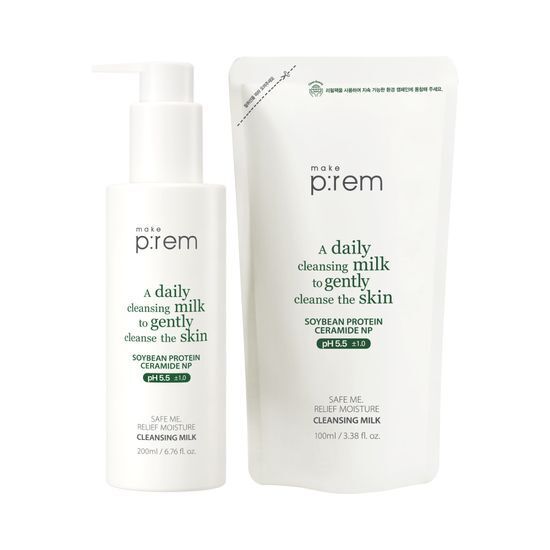 [MAKE PREM] Safe Me Relief Moisture Cleansing Milk (200ml + 100ml ...