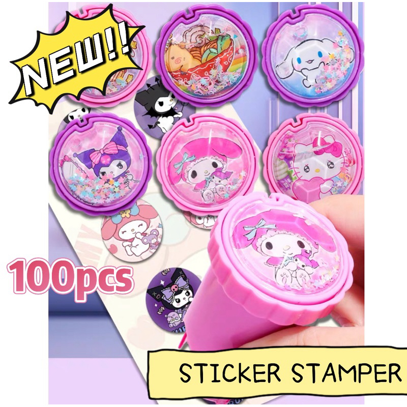 [SG Stock] 100pcs Sticker Stamper Sanrio Reuseable stickers Birthday ...
