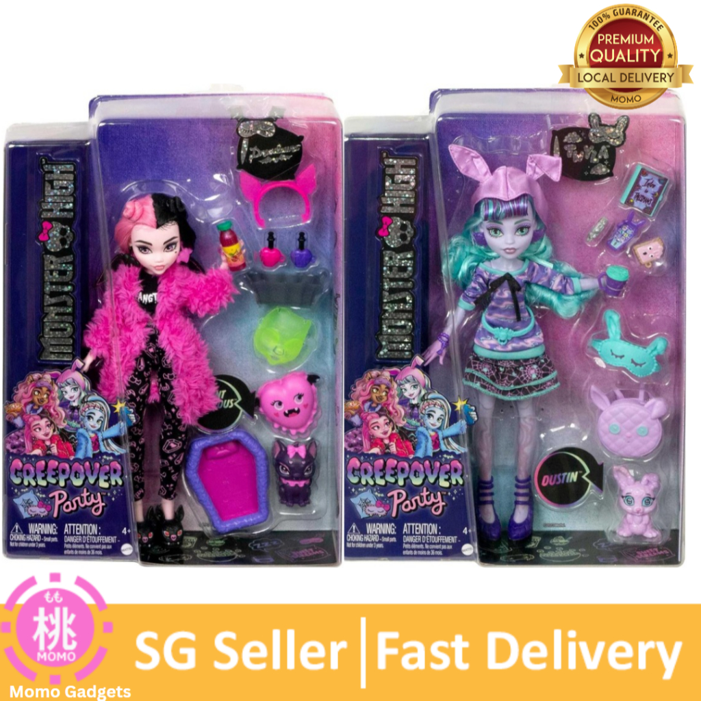 Monster High Creepover Party Doll, Twyla with Pet Bunny Dustin ...