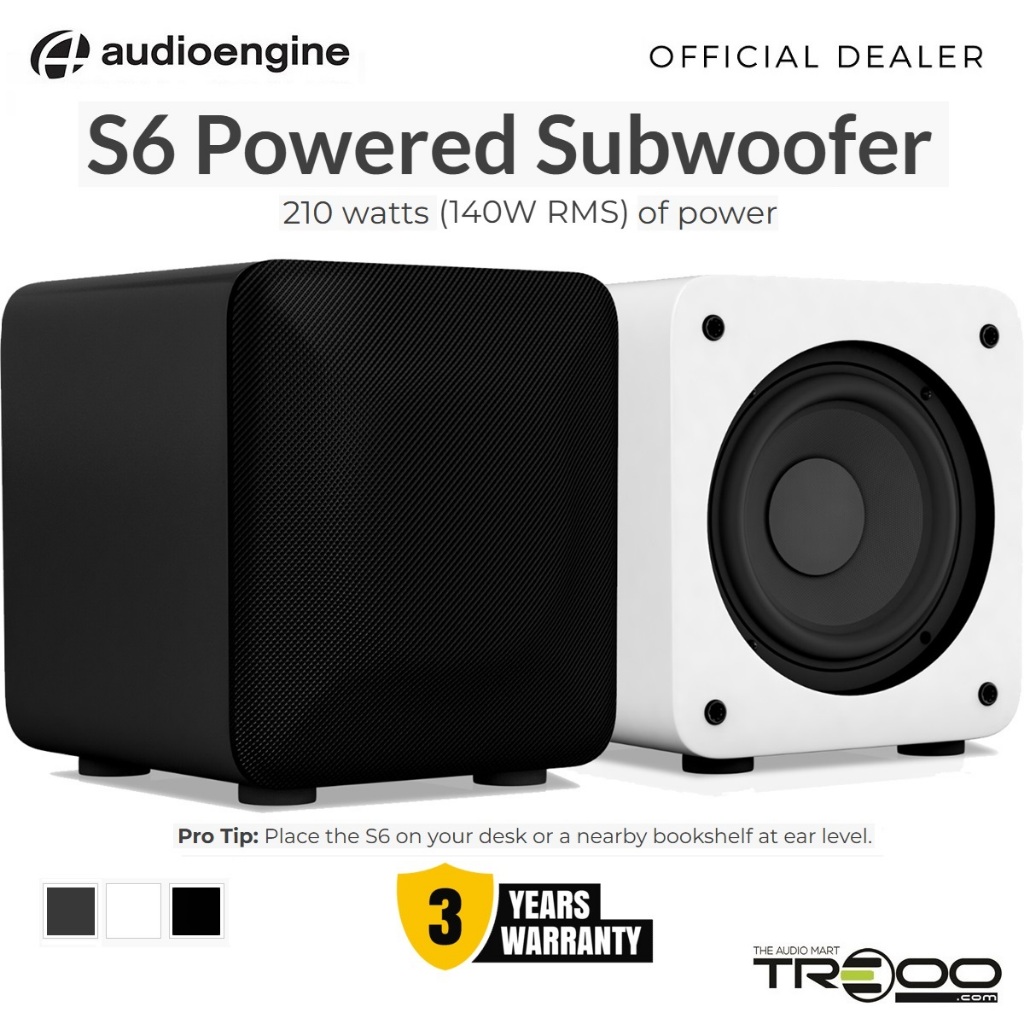 Audioengine S6 6-inch (6") Compact Active Powered Subwoofer | Shopee ...