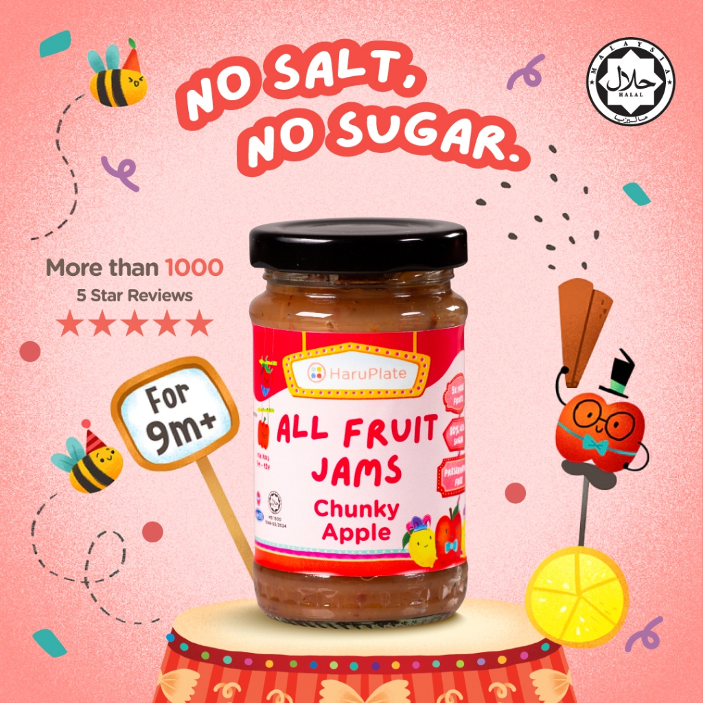 No Sugar All Fruit Jams by HaruPlate - Chunky Apple Jam (Halal ...