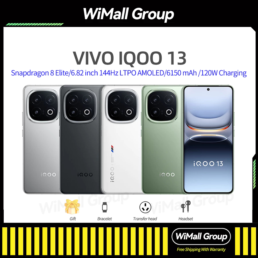 VIVO iQOO 13 Snapdragon 8 Elite 6150mAh 120W Battery 6.82 inch 144Hz 2K AMOLED Screen iQOO13 ...
