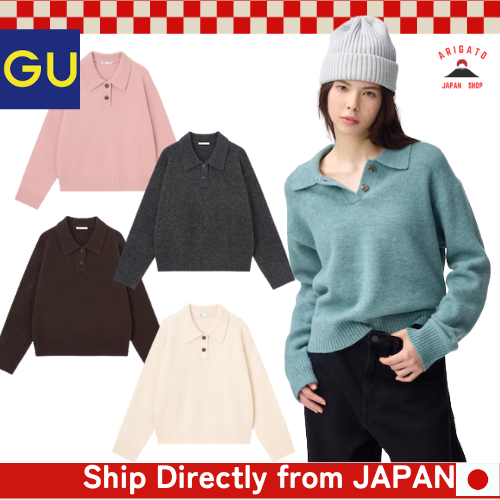 GU Puff Knit Polo Shirt【Direct from Japan】 | Shopee Singapore