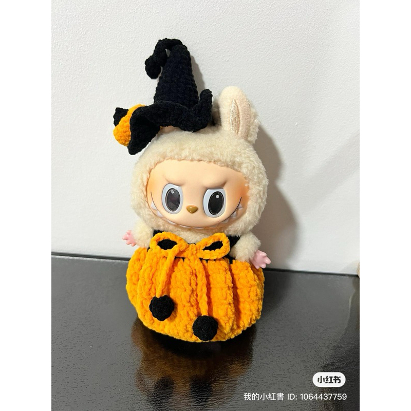 Handmade Labubu Knitted Outfits/Labubu Halloween Pumpkin Outfit ...