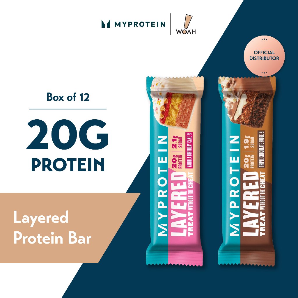 MyProtein Layered Protein Bar (Box of 12) | Shopee Singapore