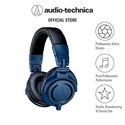 Audio-Technica ATH-M50X DS Professional Studio Monitor Headphones 45mm ...