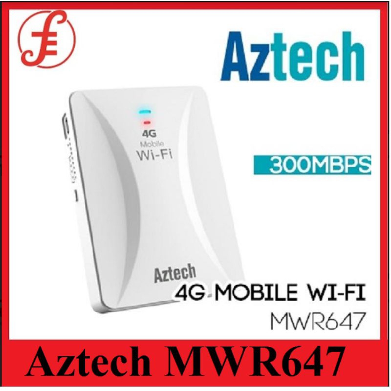 Aztech 4G Mobile Wi-Fi with Built-in 5200mah PowerBank Travel MWR647 ...