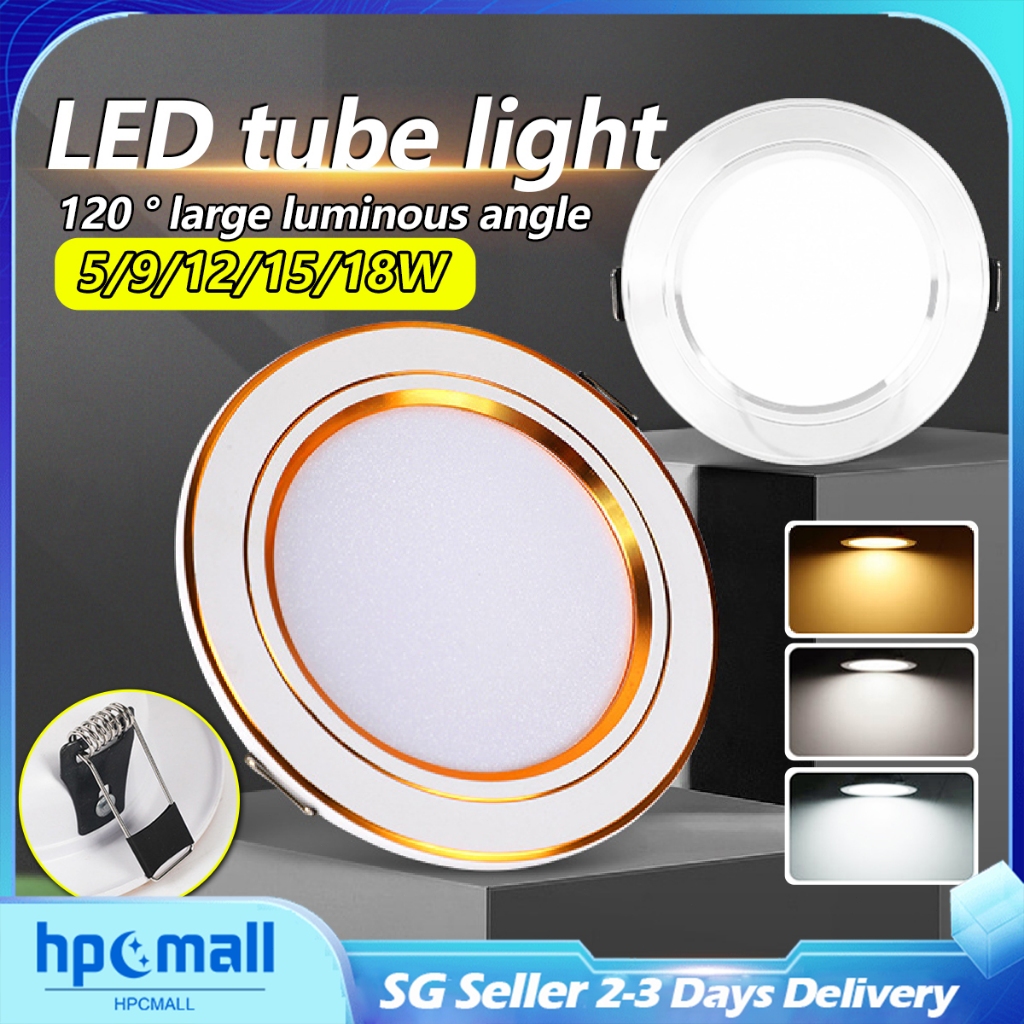Recessed LED Downlight/3 Colors Slim LED Round Downlight 5W/9W/12W/15W ...