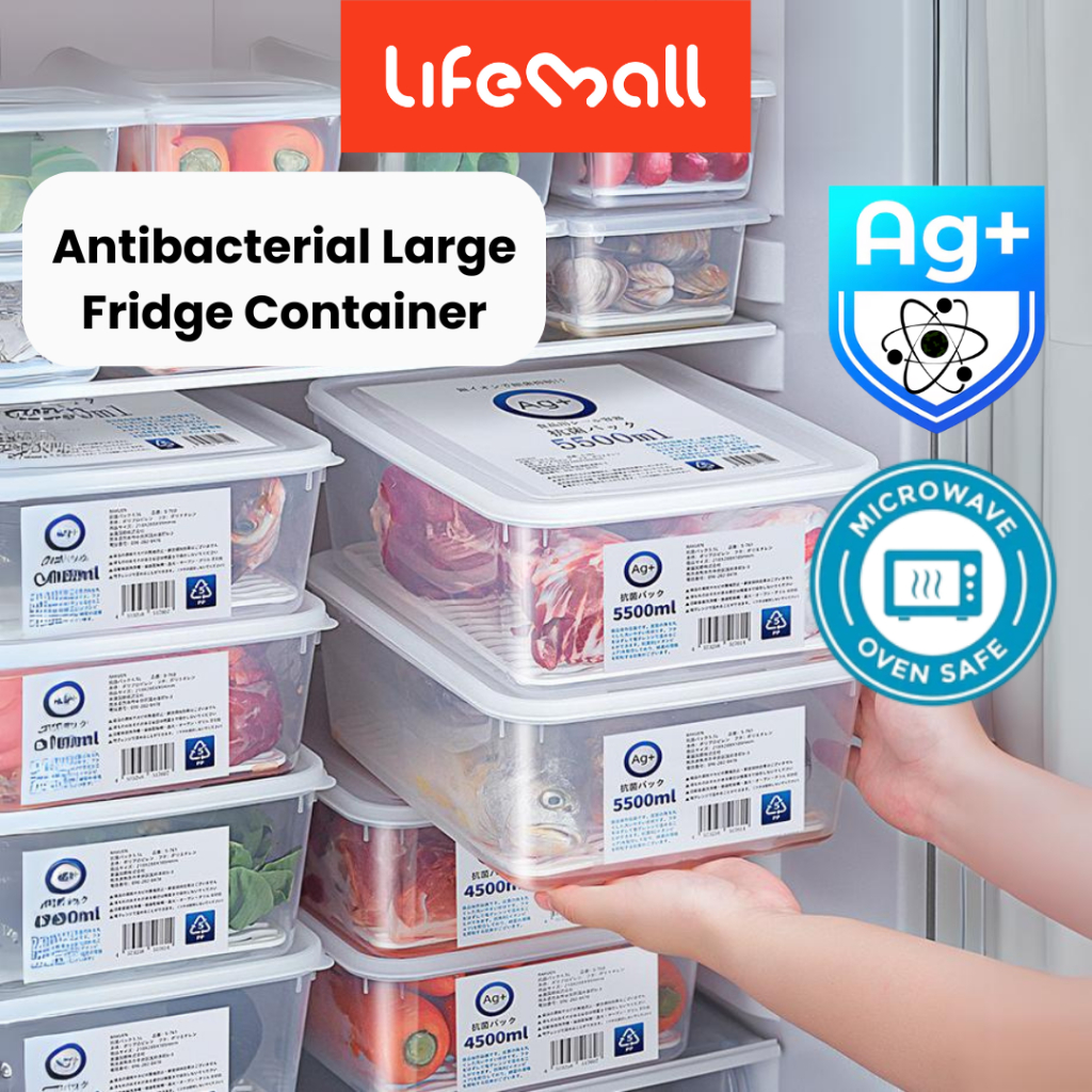 LifeMall - AG+ Antibacterial BPA-Free Food Storage Fridge Container ...