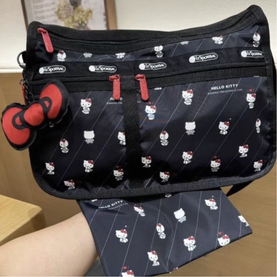 Trendy Japanese Cute Hello Kitty Red Bow Sling Bag | Shopee Singapore