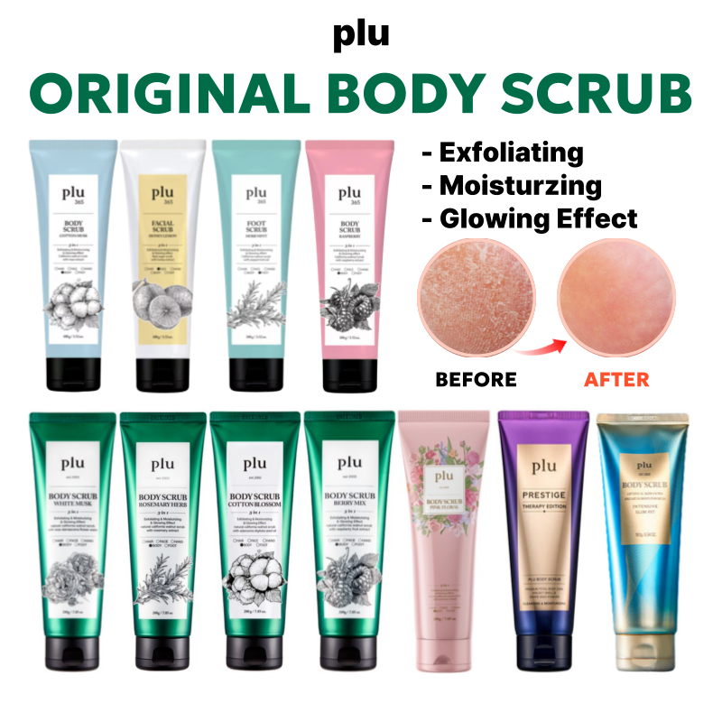 PLU Original 3 in 1 Body Scrub - White Musk, Berry Mix, Rosemary Herb ...