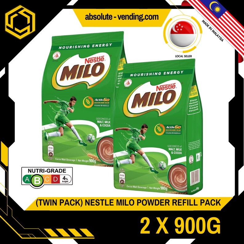 [TWIN PACK] NESTLE Milo Powder Refill 900G X 2 (PACKETS) | Shopee Singapore