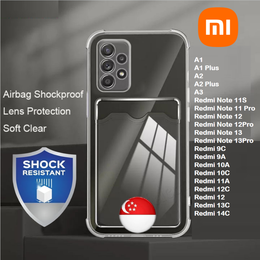 Anti Shock Clear Card Bag Phone Case Xiaomi Redmi A3 14C 13C 9C 10 10C ...