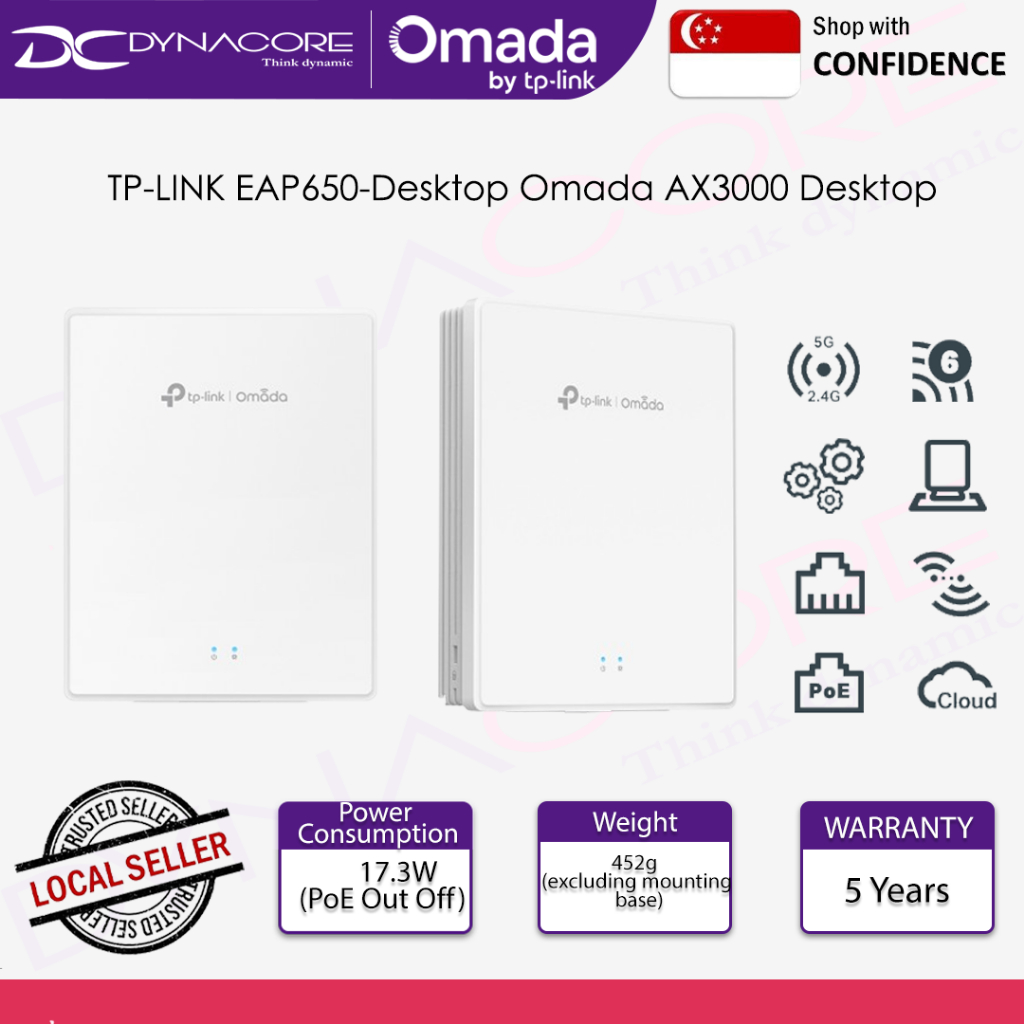 TP-LINK EAP650-Desktop Omada AX3000 Desktop Wi-Fi 6 Access Point ...