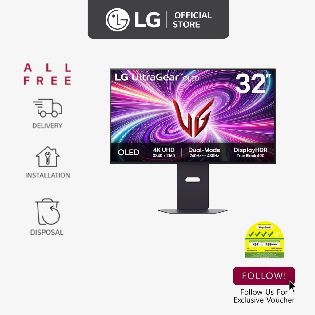 LG 32GS95UV 32" UltraGear™ Dual-Mode OLED gaming monitor | 0.03ms (GtG ...