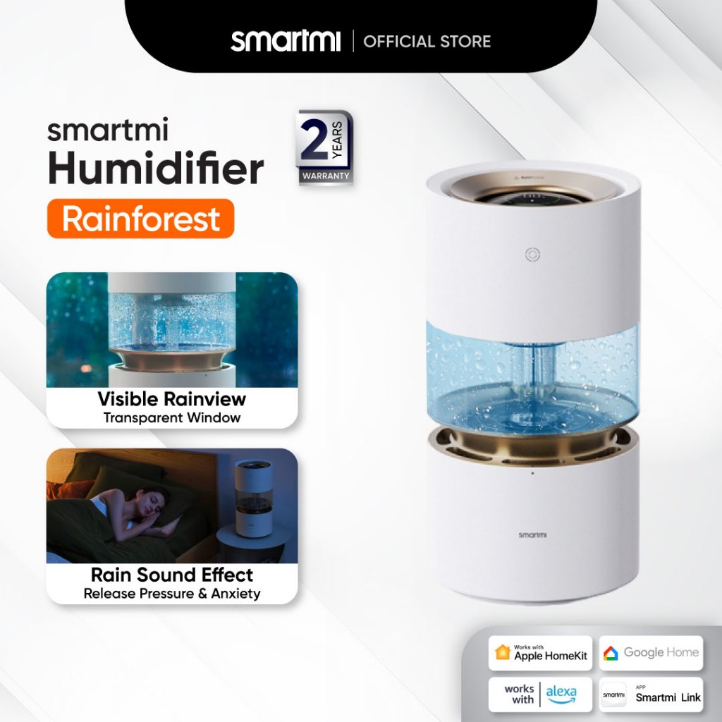 Smartmi Rainforest Humidifier | Visible Rainview | 3L Water Tank ...