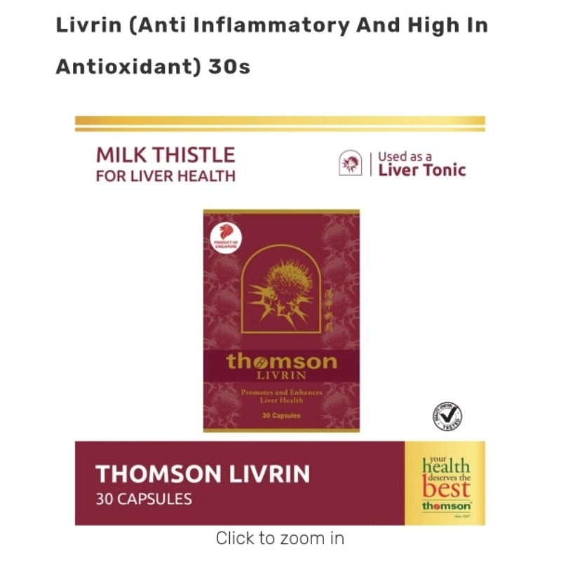 Thomson Livrin x 30's exp Jan 2028 | Shopee Singapore