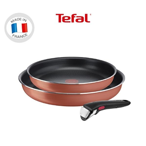 [Tefal] Magic Hands XL Force Red Coral Frying Pan 22cm & 26cm Set ...