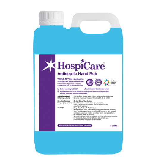 HOSPICARE Antiseptic Hand Rub (5L) w/70% Ethyl Alcohol % 0.5% ...