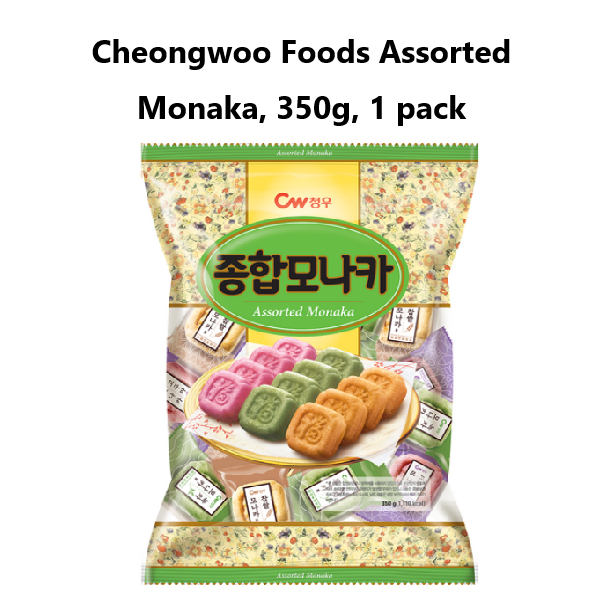 Cheongwoo Foods Assorted Monaka, 350g, 1 pack, Glutinous Rice Sweet ...